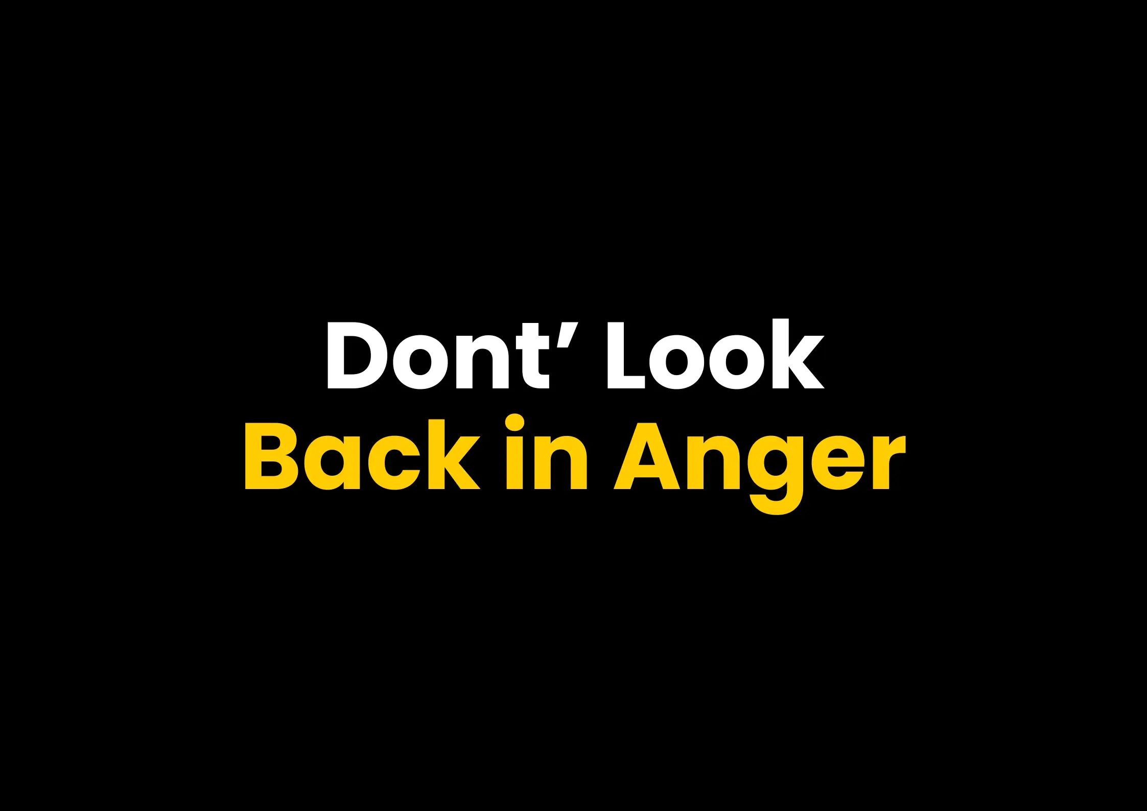 Don’t Look Back In Anger Paroles & Accords